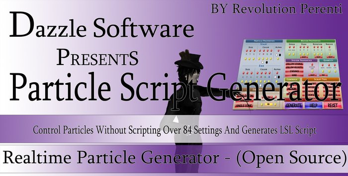 Second Life Marketplace - Dazzle Software - Particle Script Generator (Open Source)